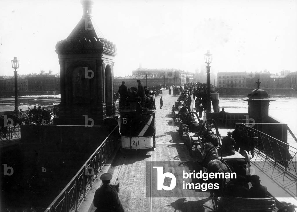 Image of Crossing the Nicholas Bridge from Vasilievsky Island, St ...