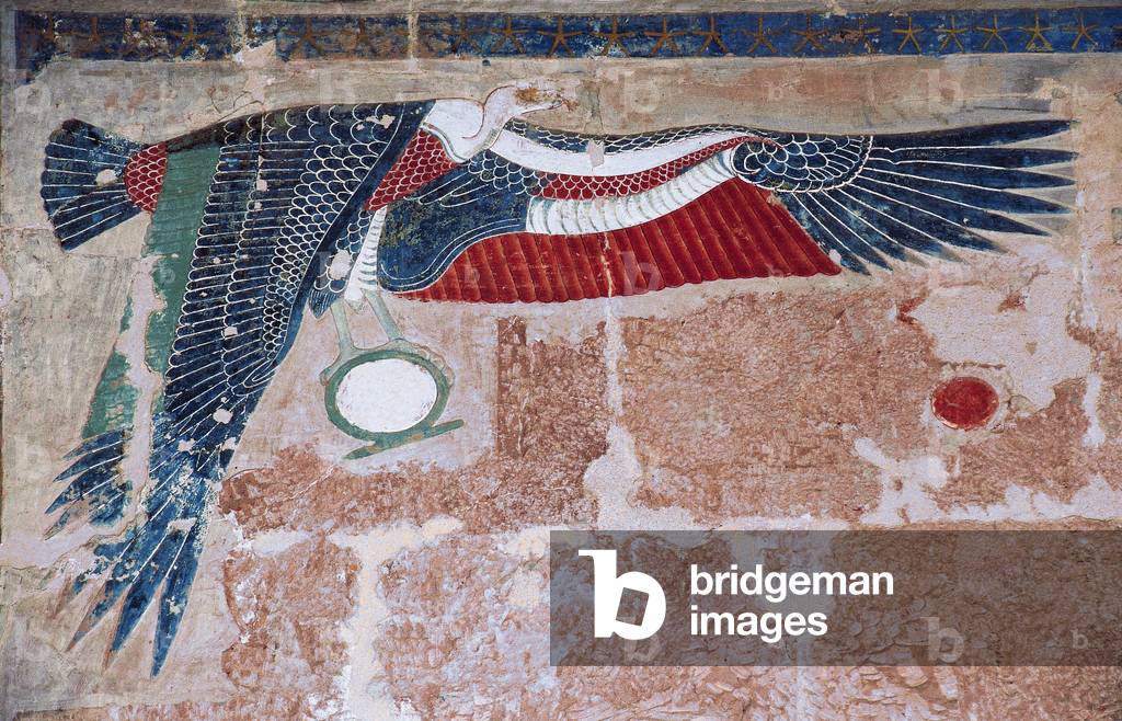 Image of Painted relief depicting vulture of Upper Egypt, Mortuary ...