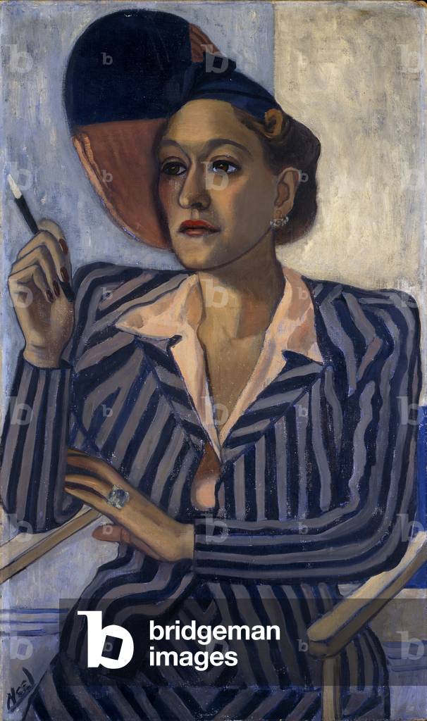 Image of Portrait of Mildred Myers Oldden, c.1937 (oil on canvas) by ...