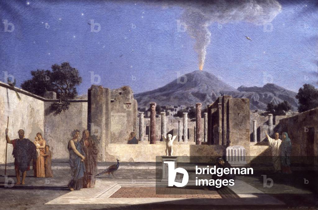 Image of Ruins of Pompeii, by Paul Alfred de Curzon (1820-1895), oil