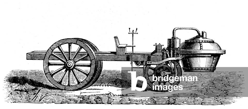 Image of STEAM CARRIAGE, 1770 Nicolas Joseph Cugnot's three-wheeled ...