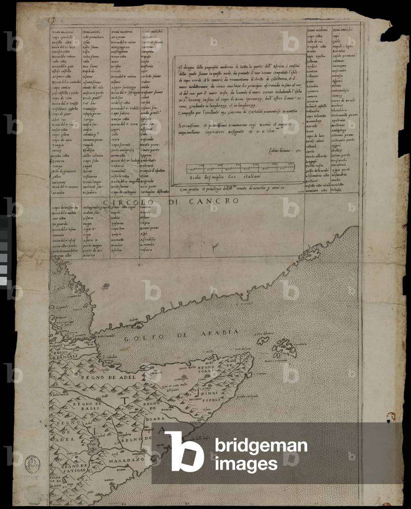 Image of Map of Africa, 1564 - 1 of 8 sheets, 1564 by Gastaldi, Giacomo ...