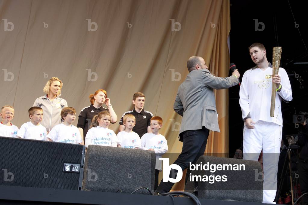 Ross Morrison torch bearer Olympic Torch Relay George Square 8th Jun ...