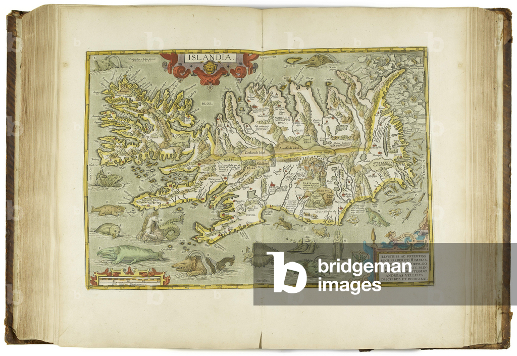 Image of Map of Iceland showing Hekla in eruption, 1585 (print)
