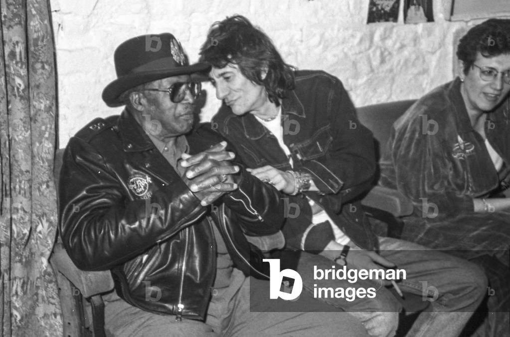 Image of Bo Diddley with Ronnie Wood, Sandymount House, Digby bridge ...