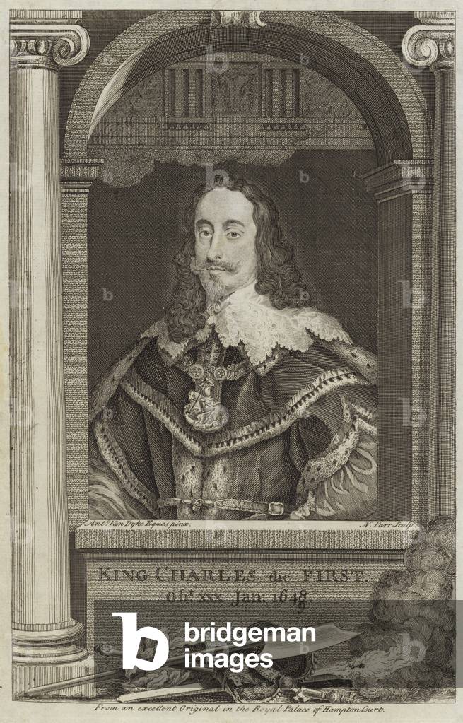 Image of Portrait of Charles I of England (engraving) by Dyck, Anthony ...