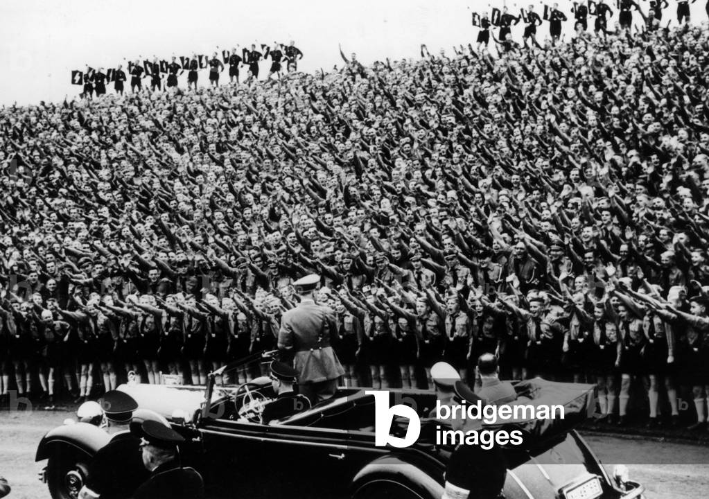 Image of Mass enthusiasm on the NSDAP party rally 'Day of the