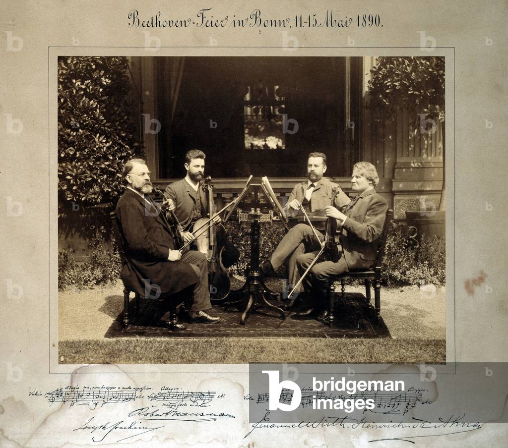 Image of Joseph Joachim, Robert Hausmann, Emanuel Wirth and Heinrich De Ahna