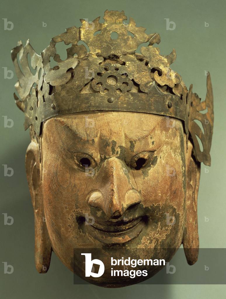 Image of Wooden gigaku mask, Japan, Japanese Civilization, Nara period ...