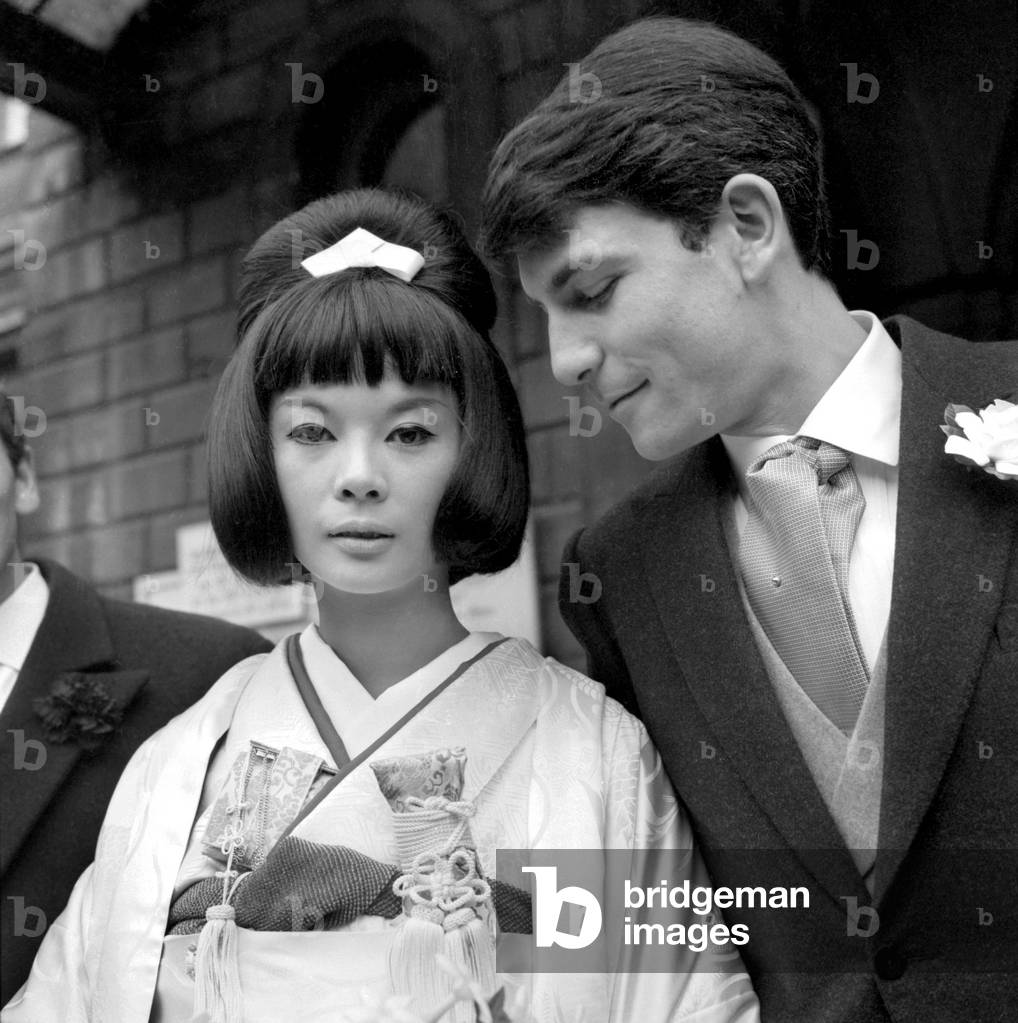 Image of Wedding of Hiroko (Model For Cardin) and Henri Berghauer in