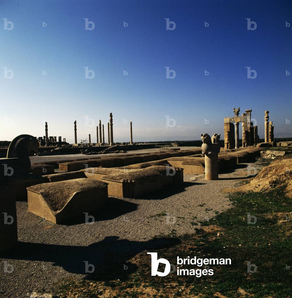 Image of View of Apadana palace and Propylaea of Xerxes, Persepolis (Unesco