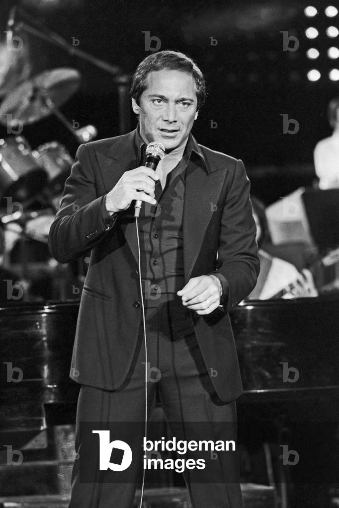 Image of Canadian singer and actor Paul Anka performing in Germany, early