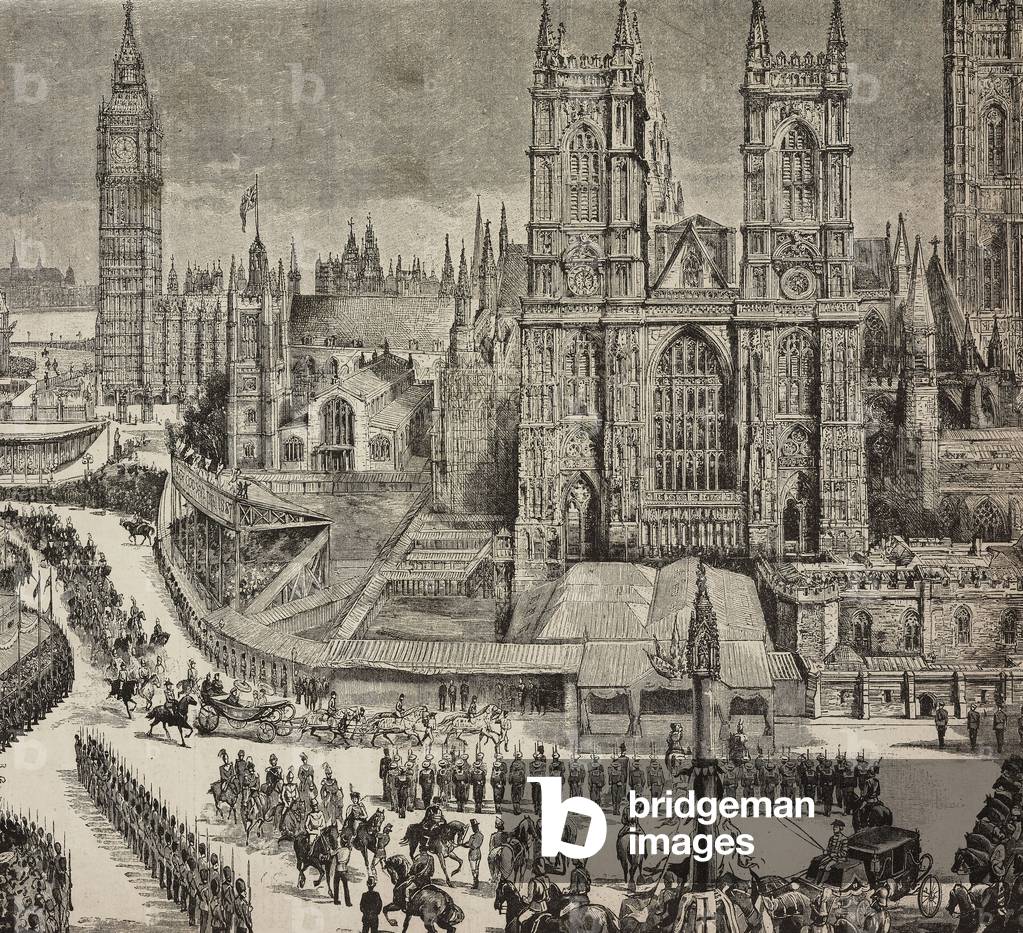 Image of Golden Jubilee of Victoria, Queen of England, arrival of cortege