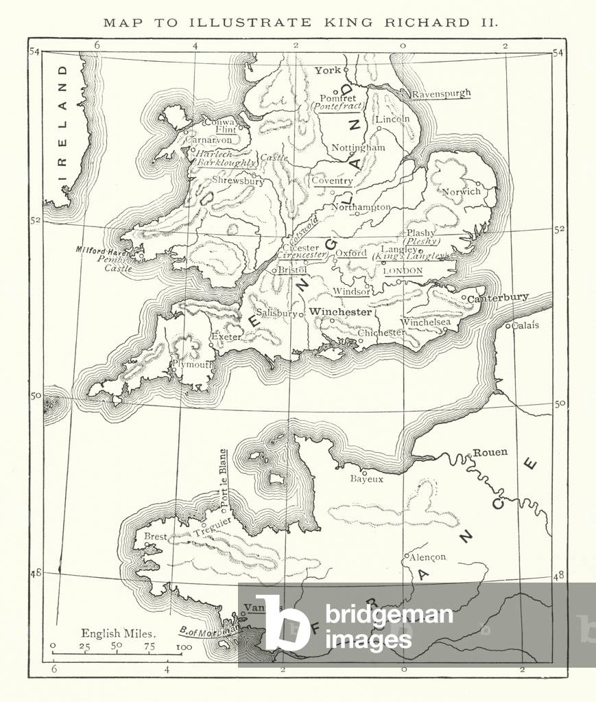 Image of Shakespeare: Map to illustrate King Richard II (litho) by ...