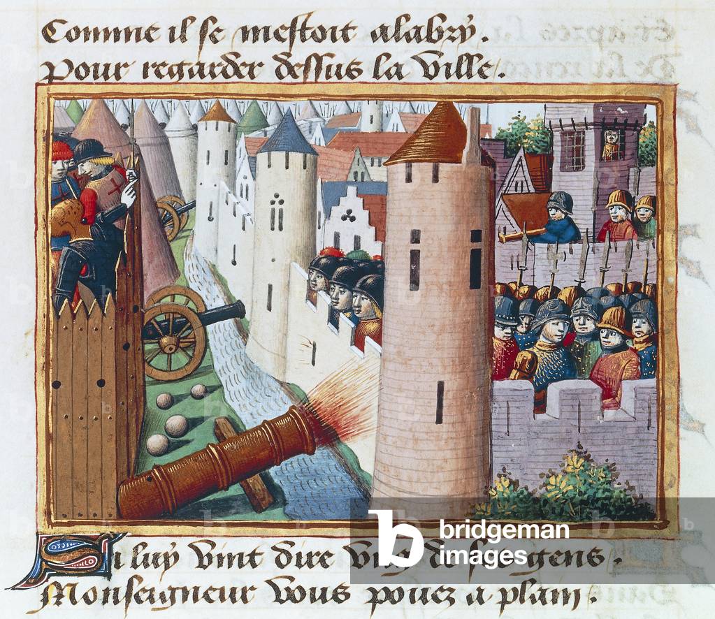 Image of The siege of Orleans, miniature from The vigils of Charles