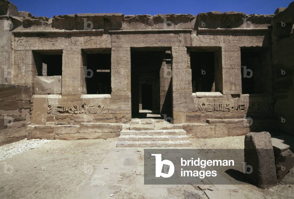 Image of View of mortuary temple of Ramesses III, Medinet Habu, Thebes