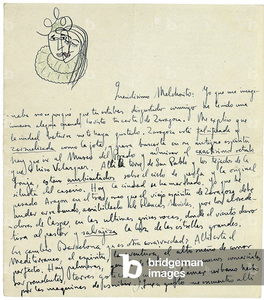 Image of Autograph letter to Melchor Fernandez Alamgro, Granada, late ...