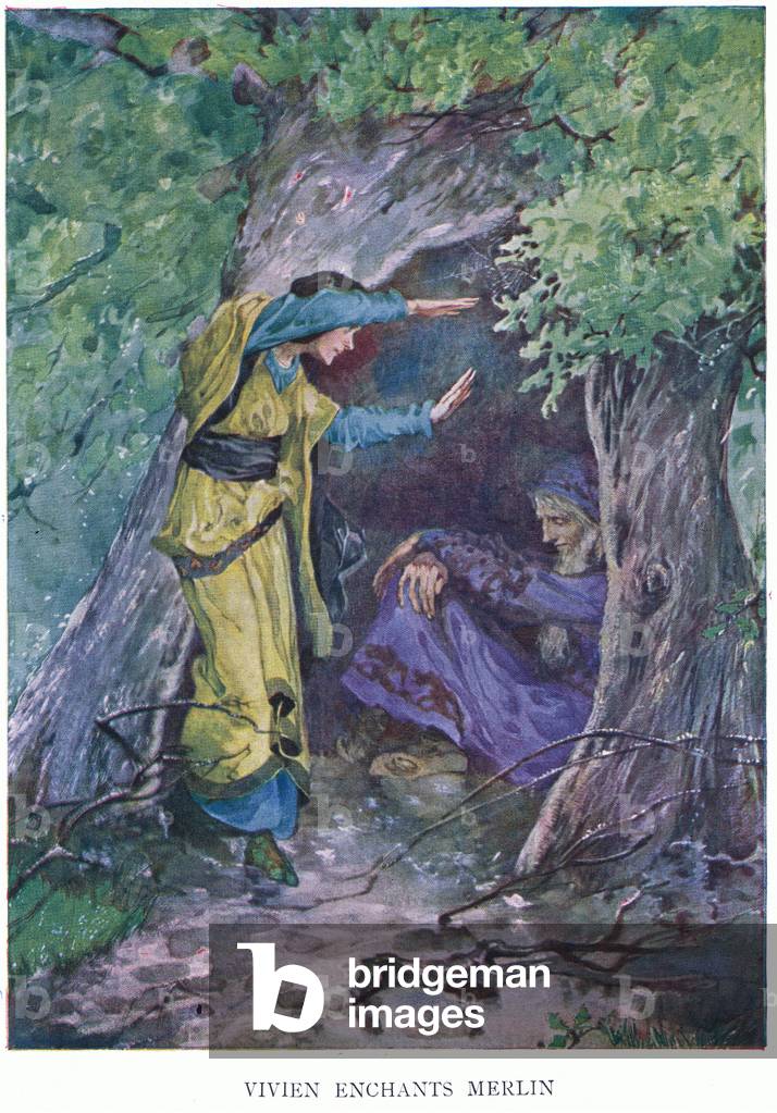 Image of Vivien enchants Merlin by Stratton, Helen (1867-1961)