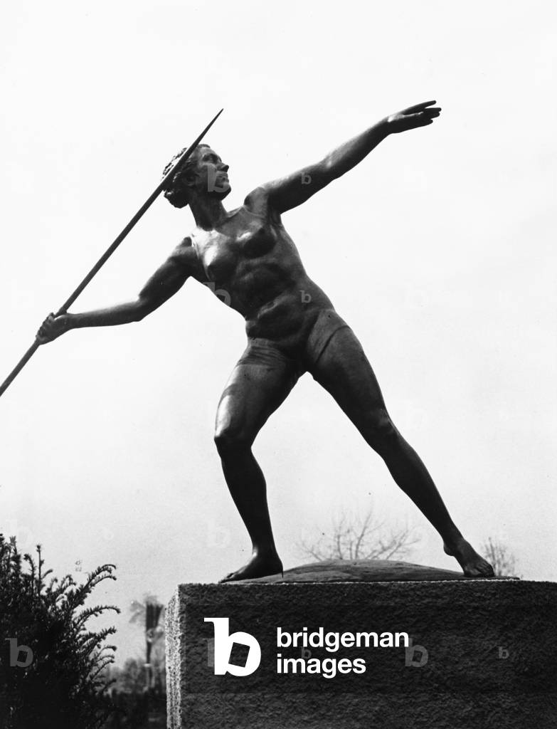 Image of Javelin thrower by Ernst Seger, 1938 (b/w photo)
