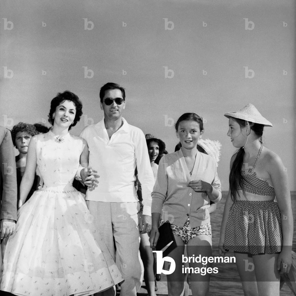Image of Gina Lollobrigida and her husband Milko Skofic at the Venice