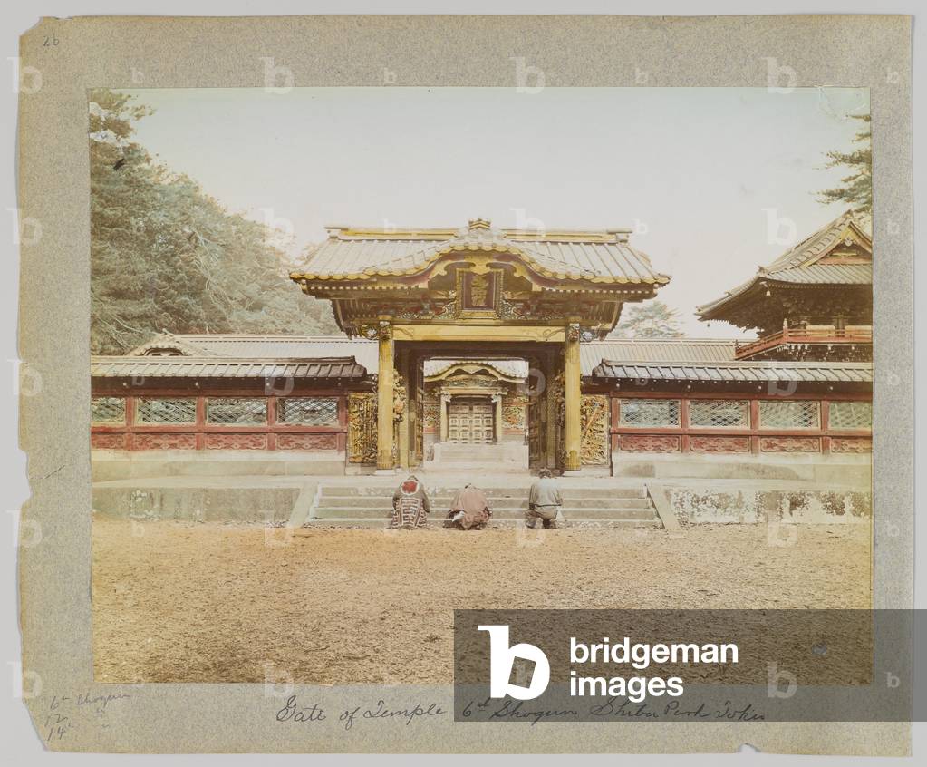 Image of Gate of the Temple of the 6th Shogun, Shiba Park, by Japanese ...
