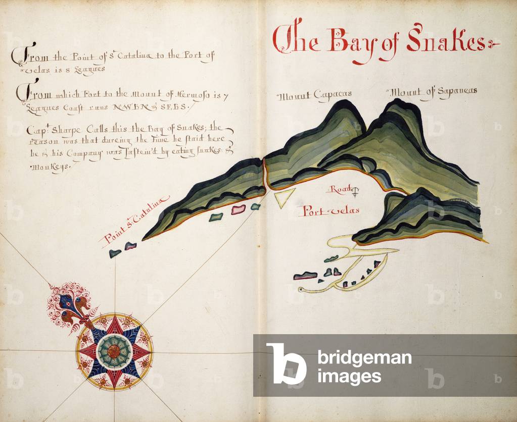 Image of The Bay of Snakes, 1685 (bound sheet) by Hack, William (17th ...