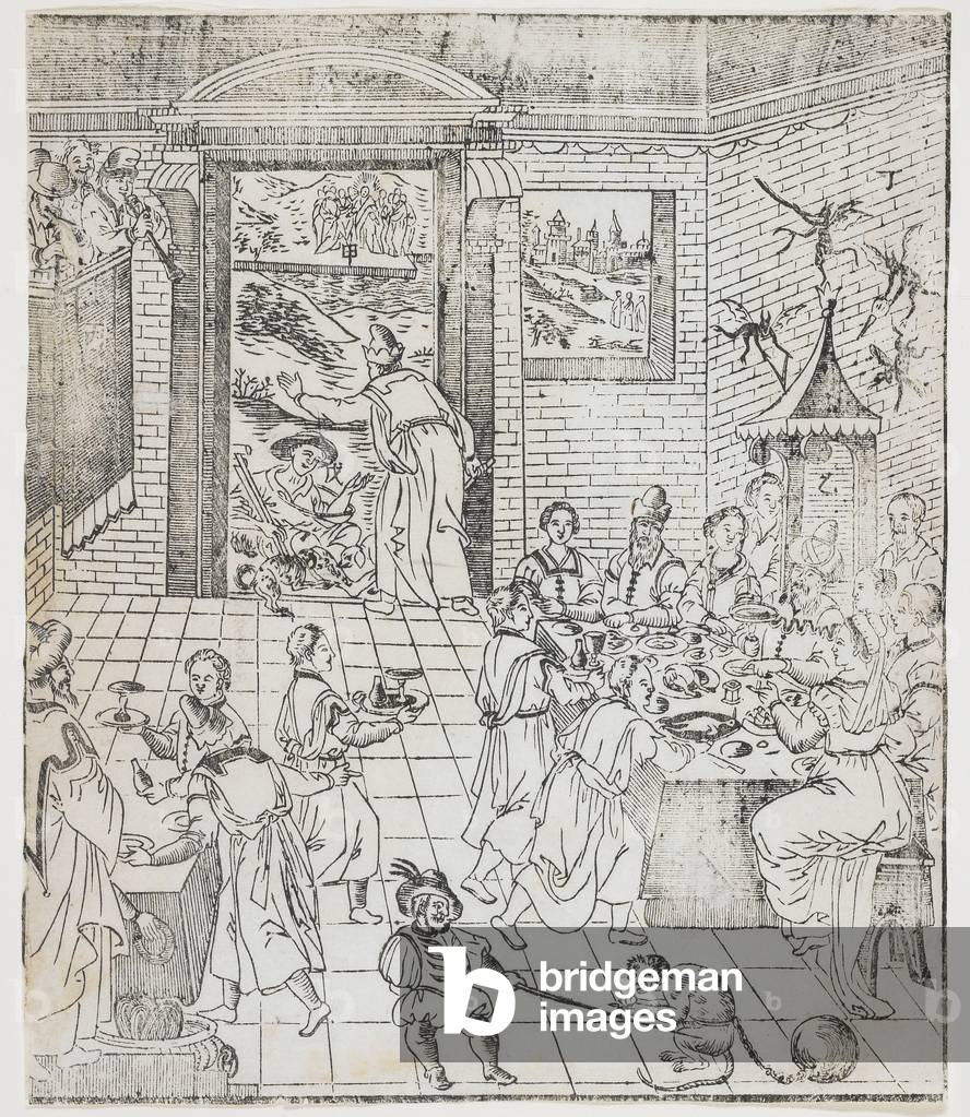 Image of Lazarus at the House of the Rich Man, 1637 (print) by Chinese ...