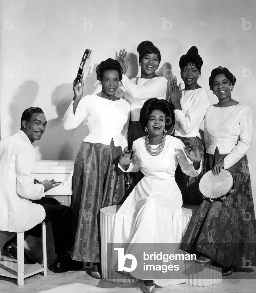 Image of Clara Ward (1924-1973) and her Gospel Singers 1965 (b/w photo ...