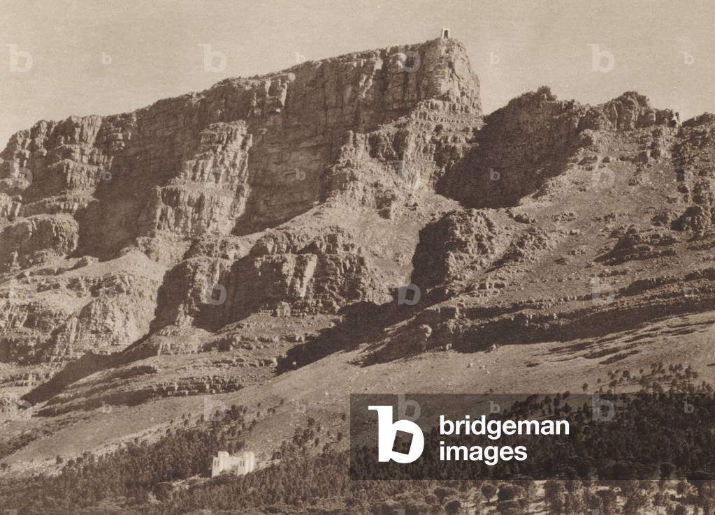 Image of Table Mountain, showing Upper and Lower Cable Stations (b/w ...