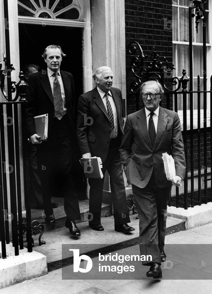 Image of Lord Carrington, James Prior and Sir Ian Gilmore after their