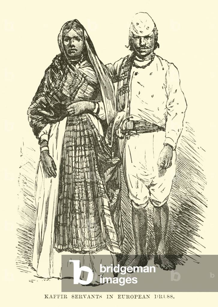 Image of Kaffir servants in European dress (engraving) by English ...