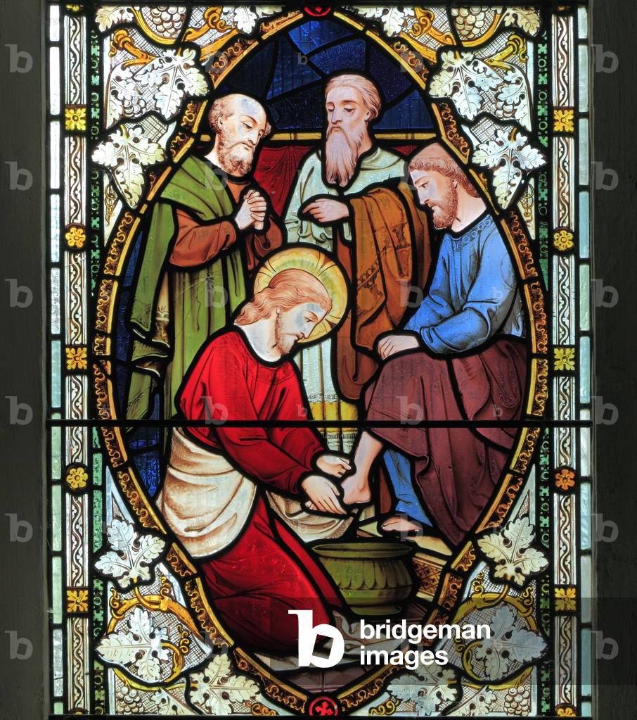 Image of Window depicting Jesus washing the feet of his Disciples, 1869 ...