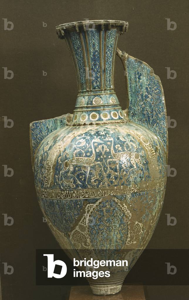 Image of Vase of the Alhambra (lustreware) by Spanish School, (14th ...
