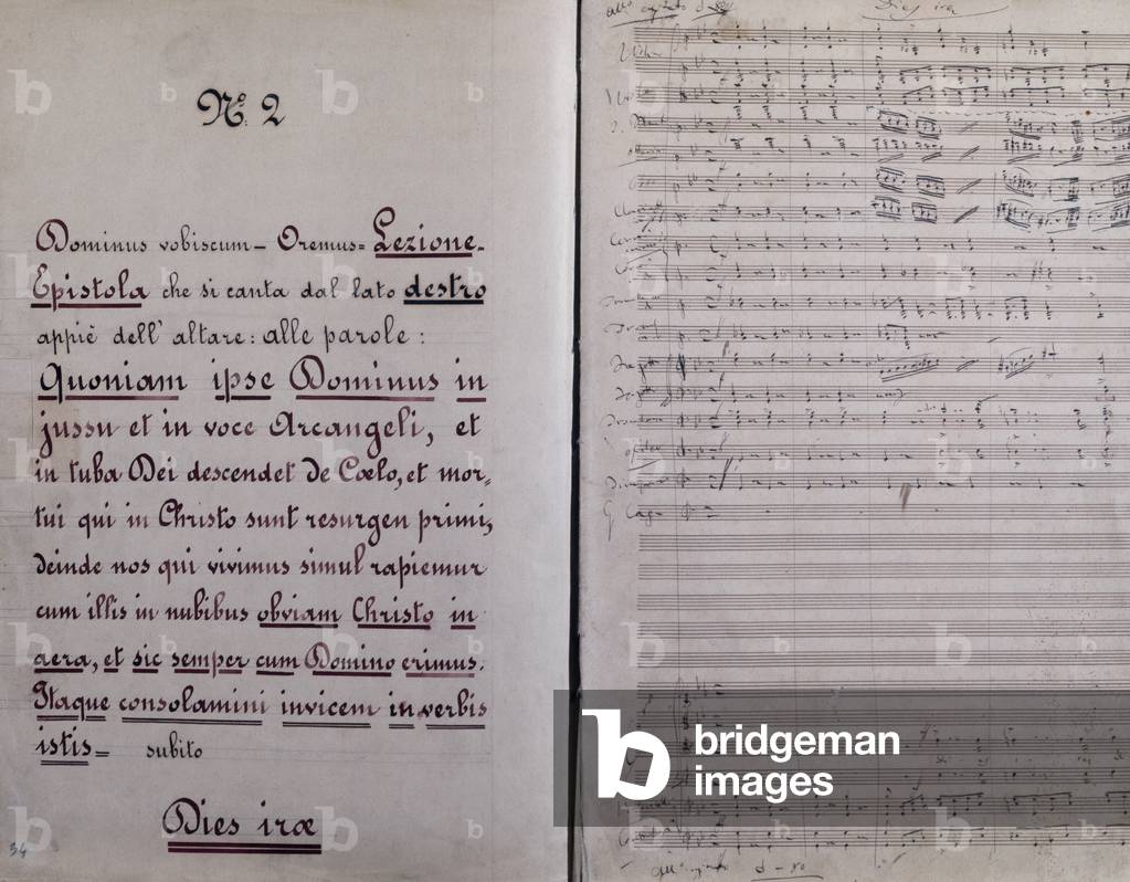 Image of Sheet music of Dies Irae by Giuseppe Verdi (1813-1901)