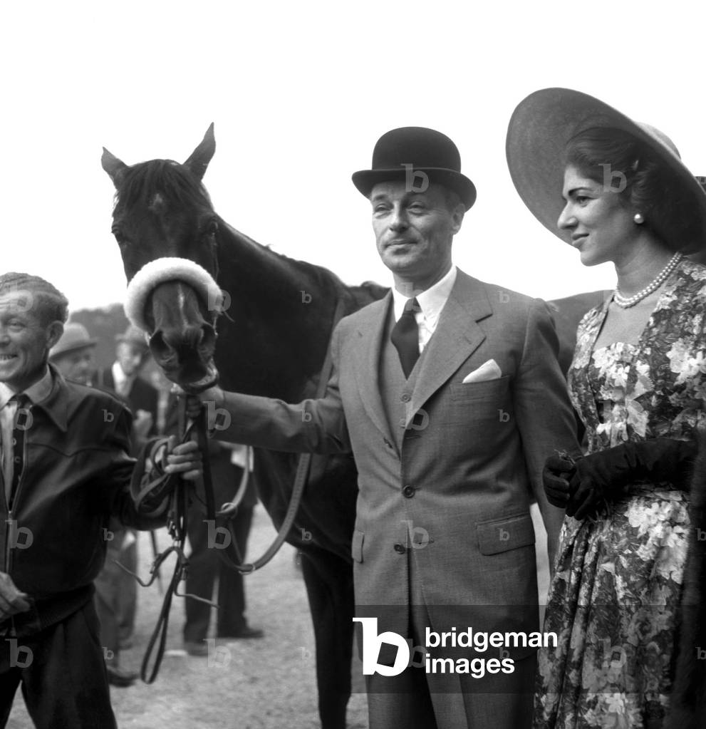 Image of Baron Guy and Baroness Marie-Helene of Rothschild With Their Horse