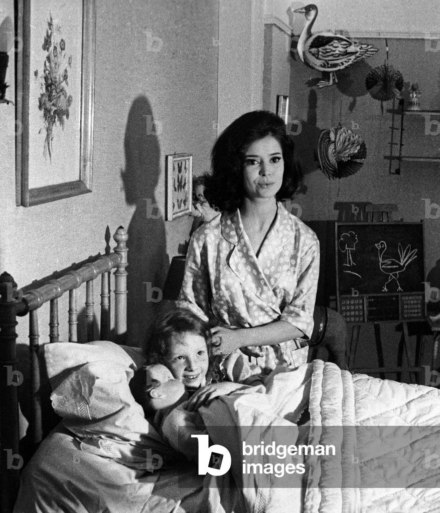 Image of Marie-Jose Nat (French actress) on the set of the film