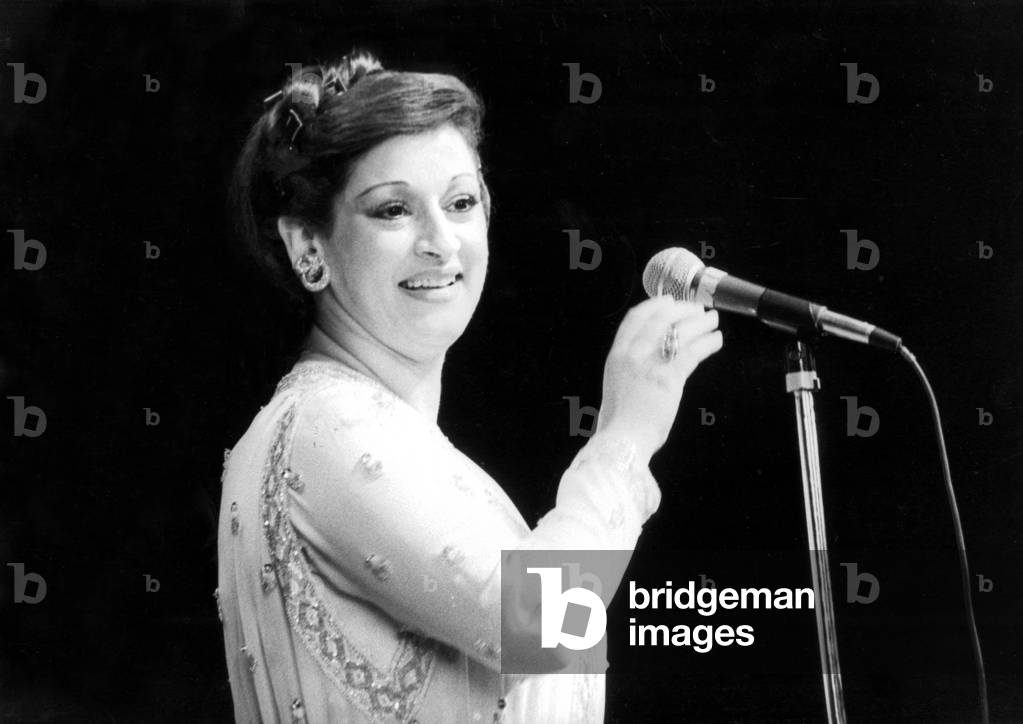 Image of Algerian Singer Warda at The Olympia in Paris on September