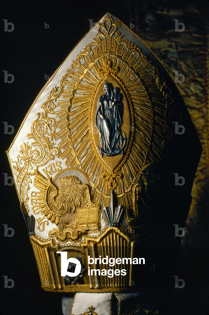Image of The mitria of Pope Pius XI, a gift from Mussolini. by ...