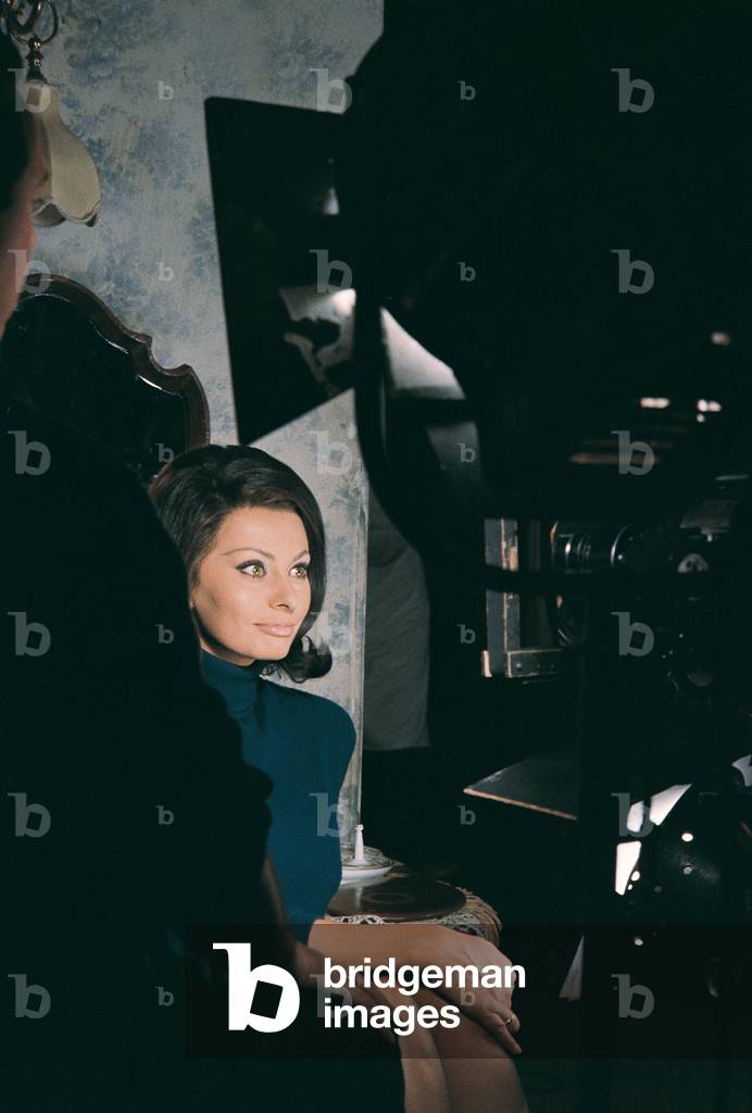 Image of Sophia Loren on the set of Operation Crossbow, Great Britain