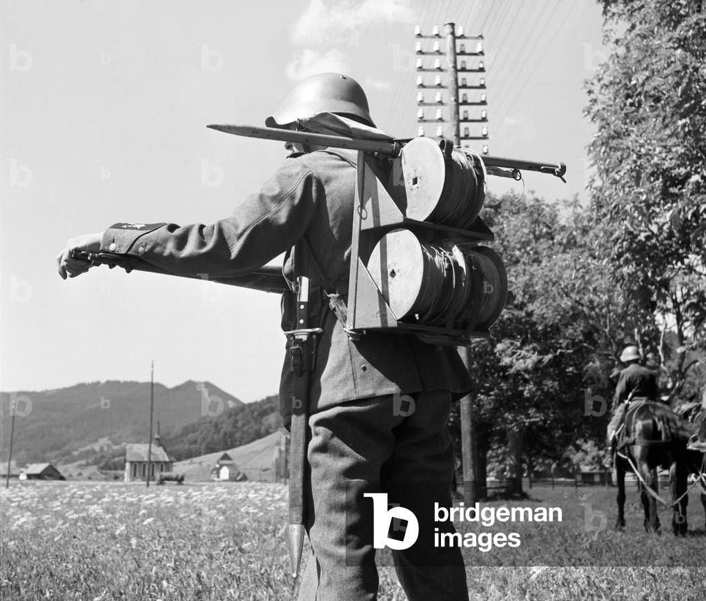 Image of World War Ii Occupation Border, 1940 (b/w photo)