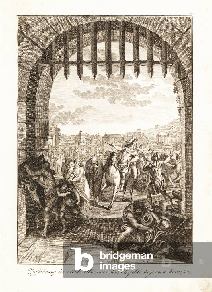 Image of The destruction of the Latin city of Alba Longa, 1800