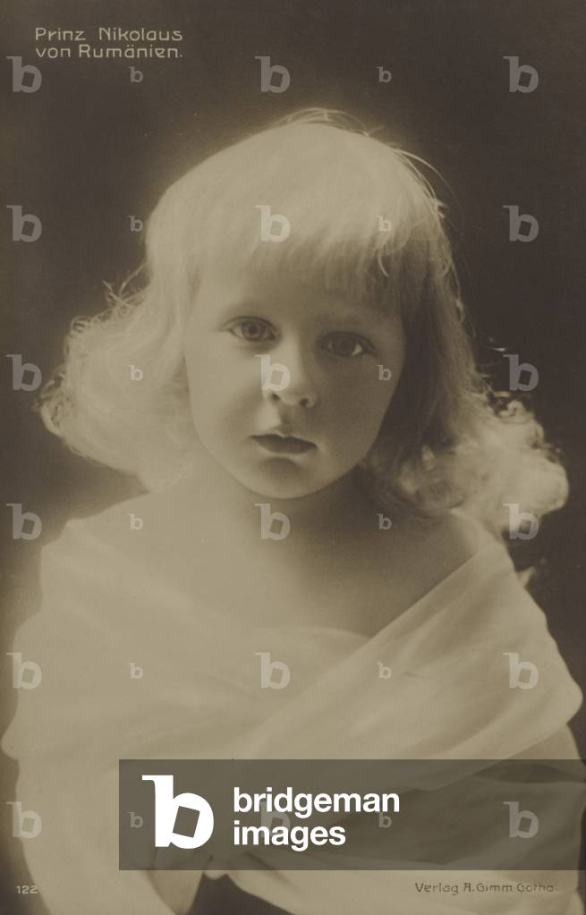 Image of Prince Nicholas of Romania as a young child (b/w photo) by ...