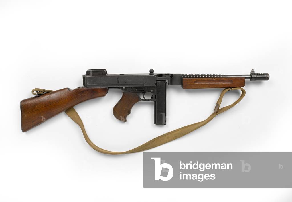 Image of Thompson M1928A1 .45 inch sub-machine gun, c.1939 (sub machine ...