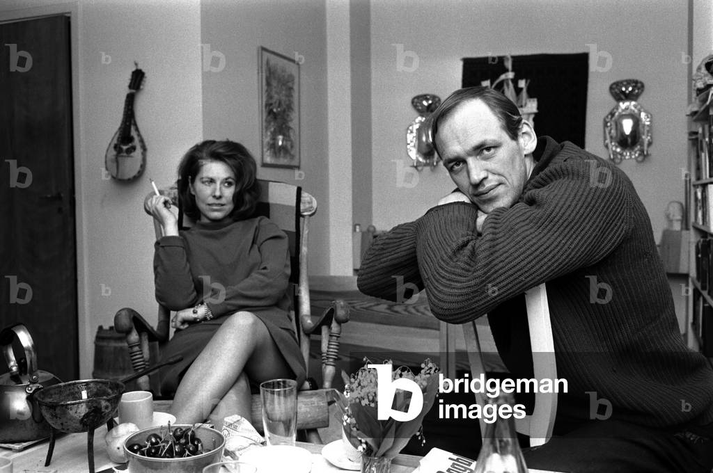 Image of Oslo June 1965 Sculptor Nils Aas works in an old