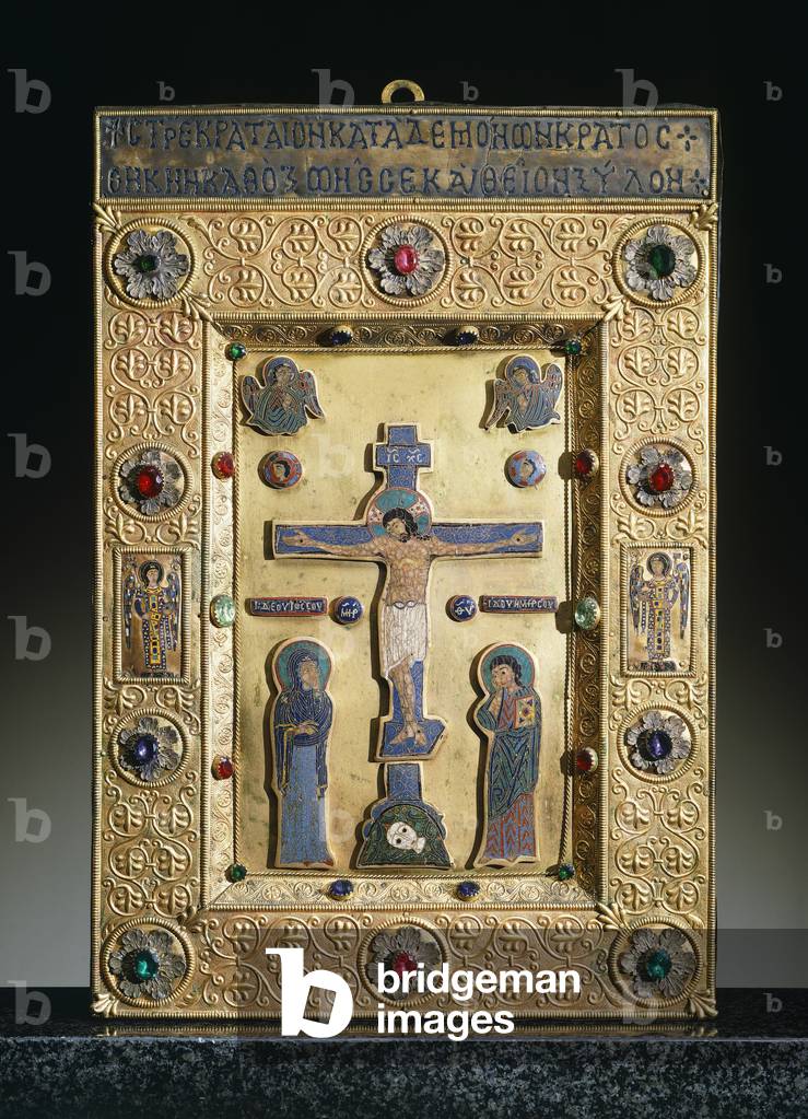 Image of Icône avec crucifixion, Fin Moyen Âge, Trésor de Saint-Marc ...