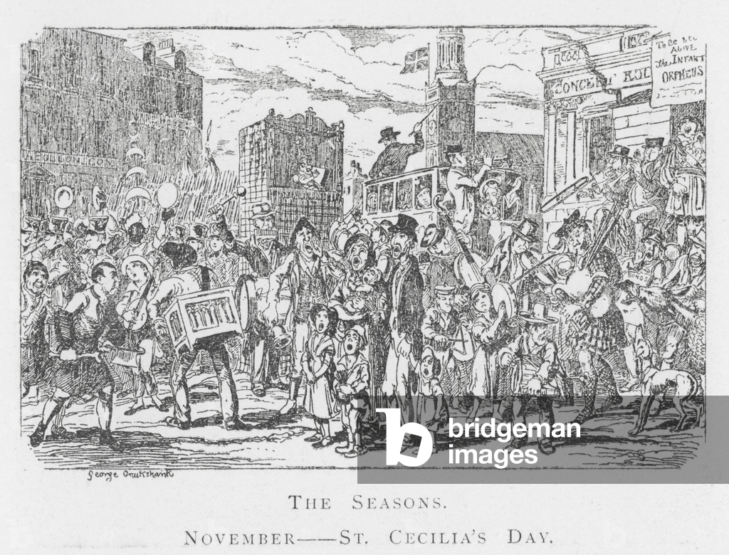 Image of The Seasons, November, St Cecilia's Day (engraving) by ...