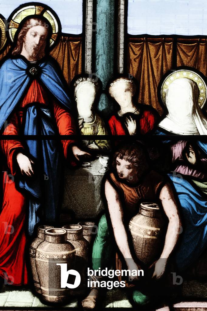 Image of Cordeliers church. Stained glass window. The transformation of ...