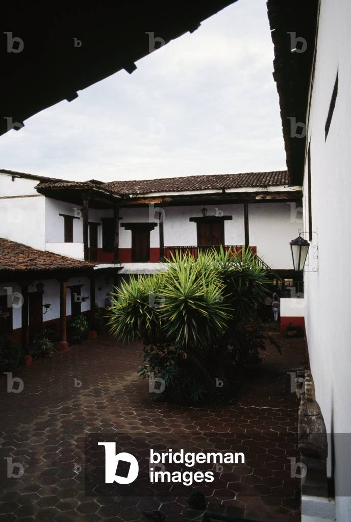 Image of Patio of house in Patzcuaro, Michoacan, Mexico