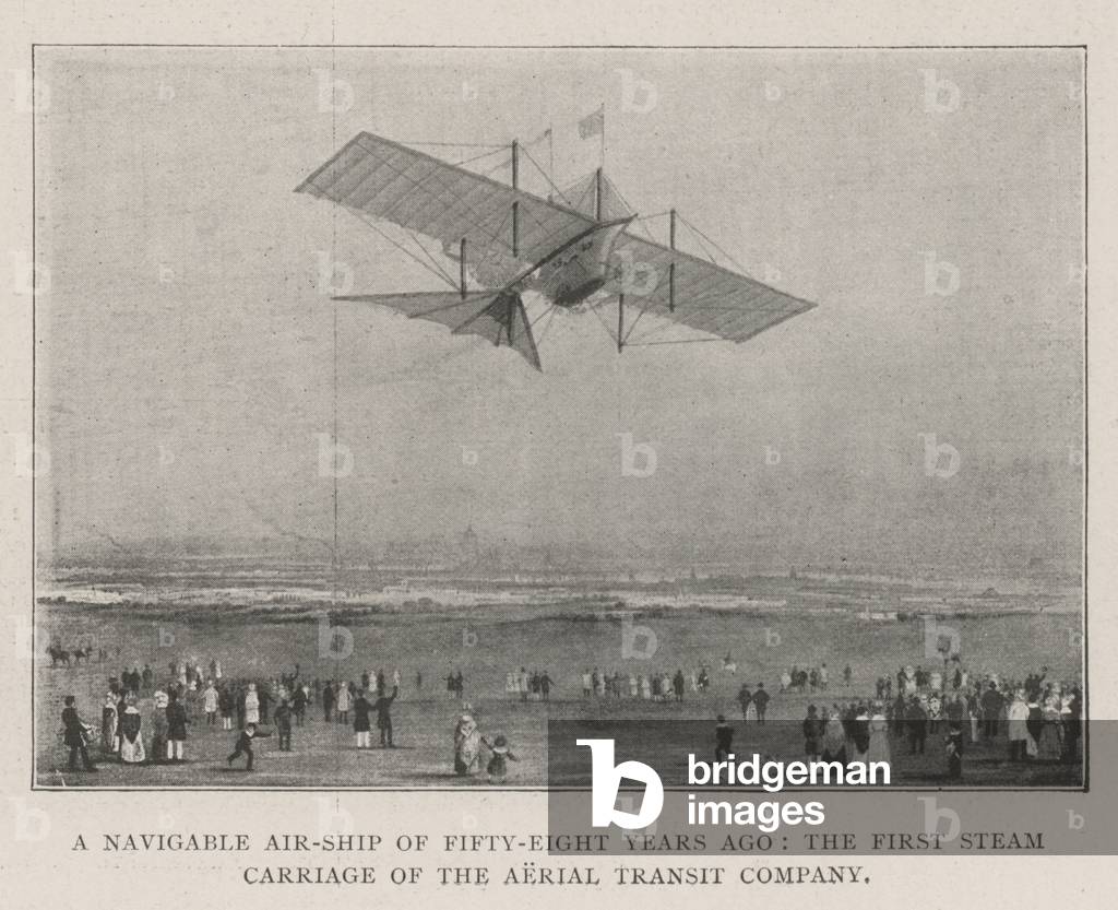 Image of A Navigable Air-Ship of Fifty-Eight Years ago, the First Steam ...