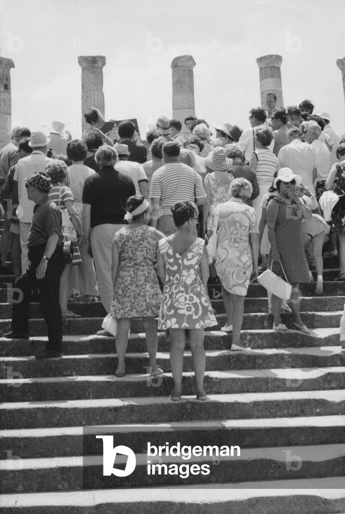 Image of Akropolis von Lindo, Griechenland, 1970 (s/w Foto)